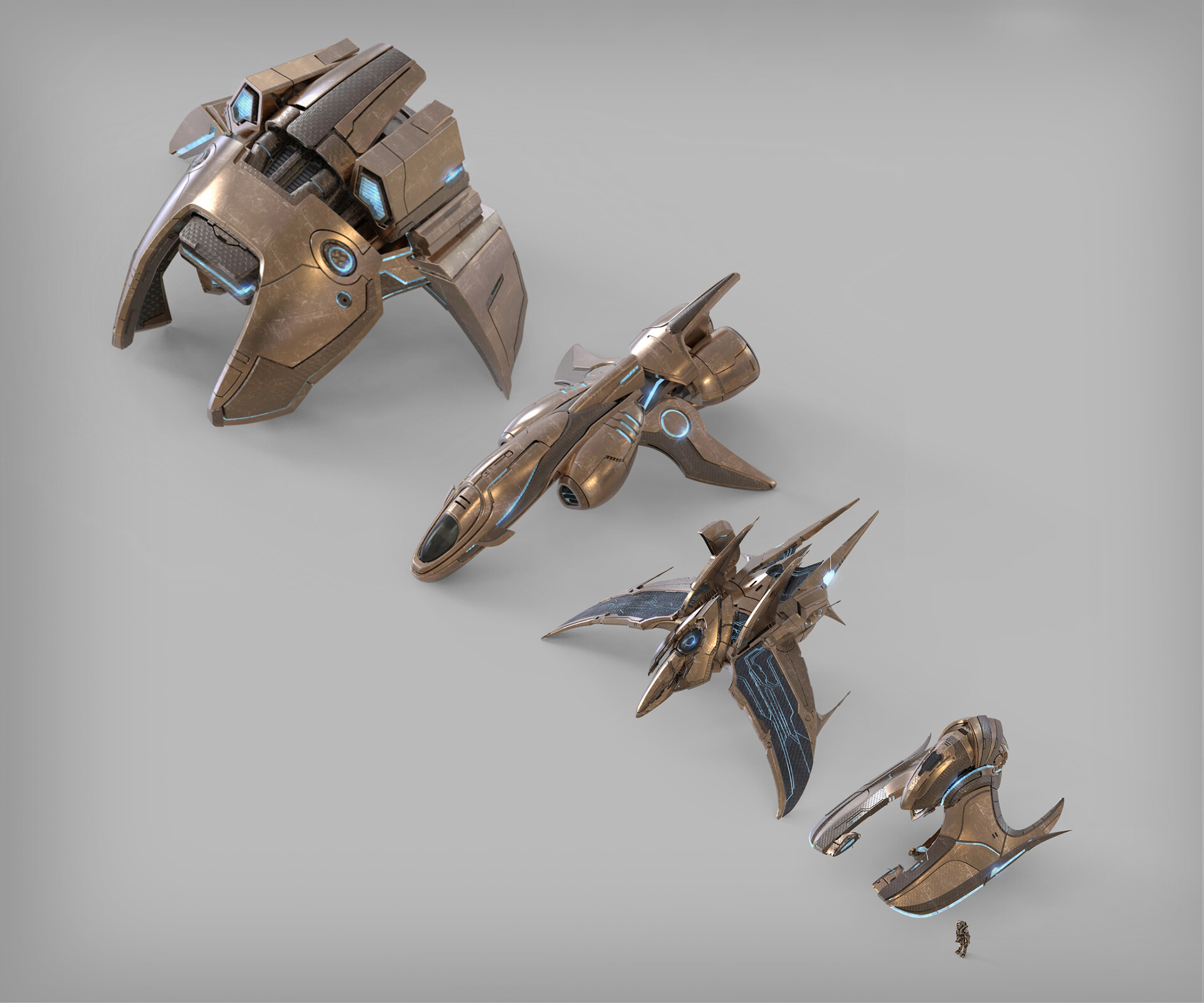 ArtStation - Protoss small air unit size
