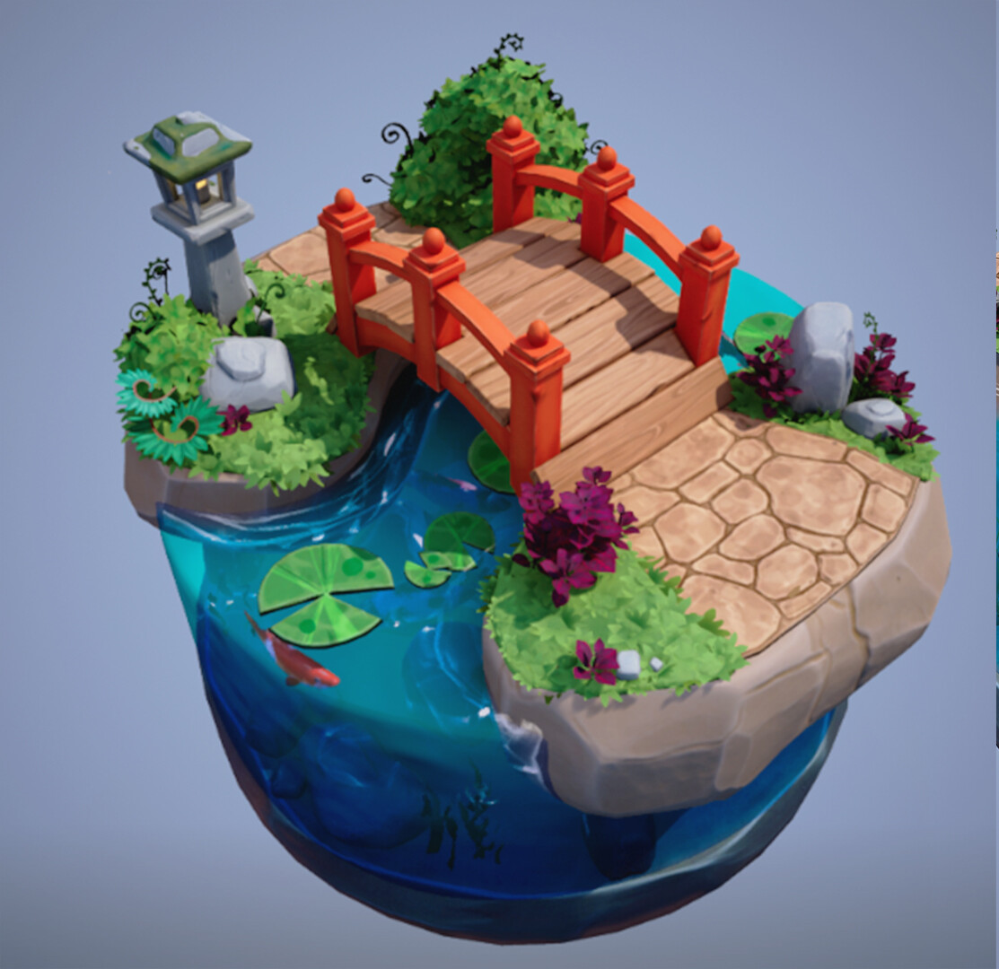 ArtStation - Japanese Garden Diorama