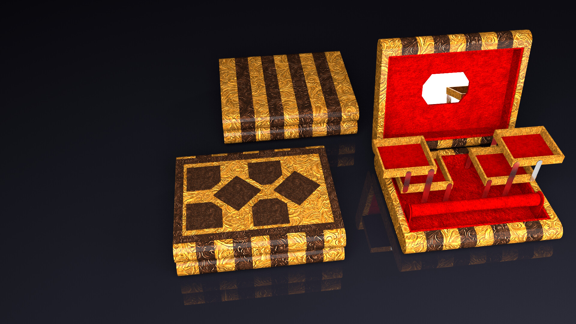 ArtStation - jewelry Box Modeling, Texturing, lighting, And Vray ...