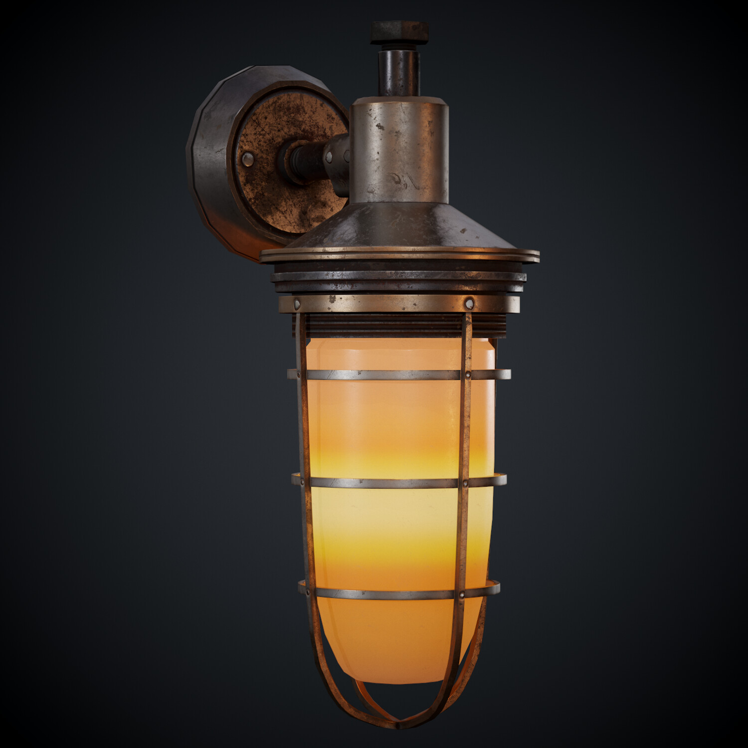ArtStation - Steampunk wall light LowPoly, Vitali
