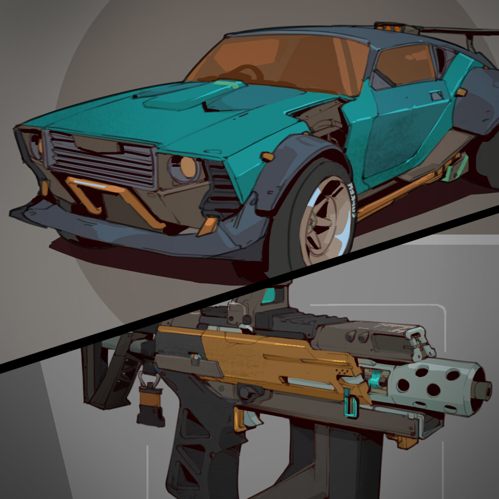 ArtStation - Car and Gun design