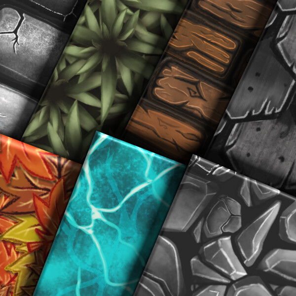 ArtStation - Seamless, Hand-Painted Texture Pack Vol. 1