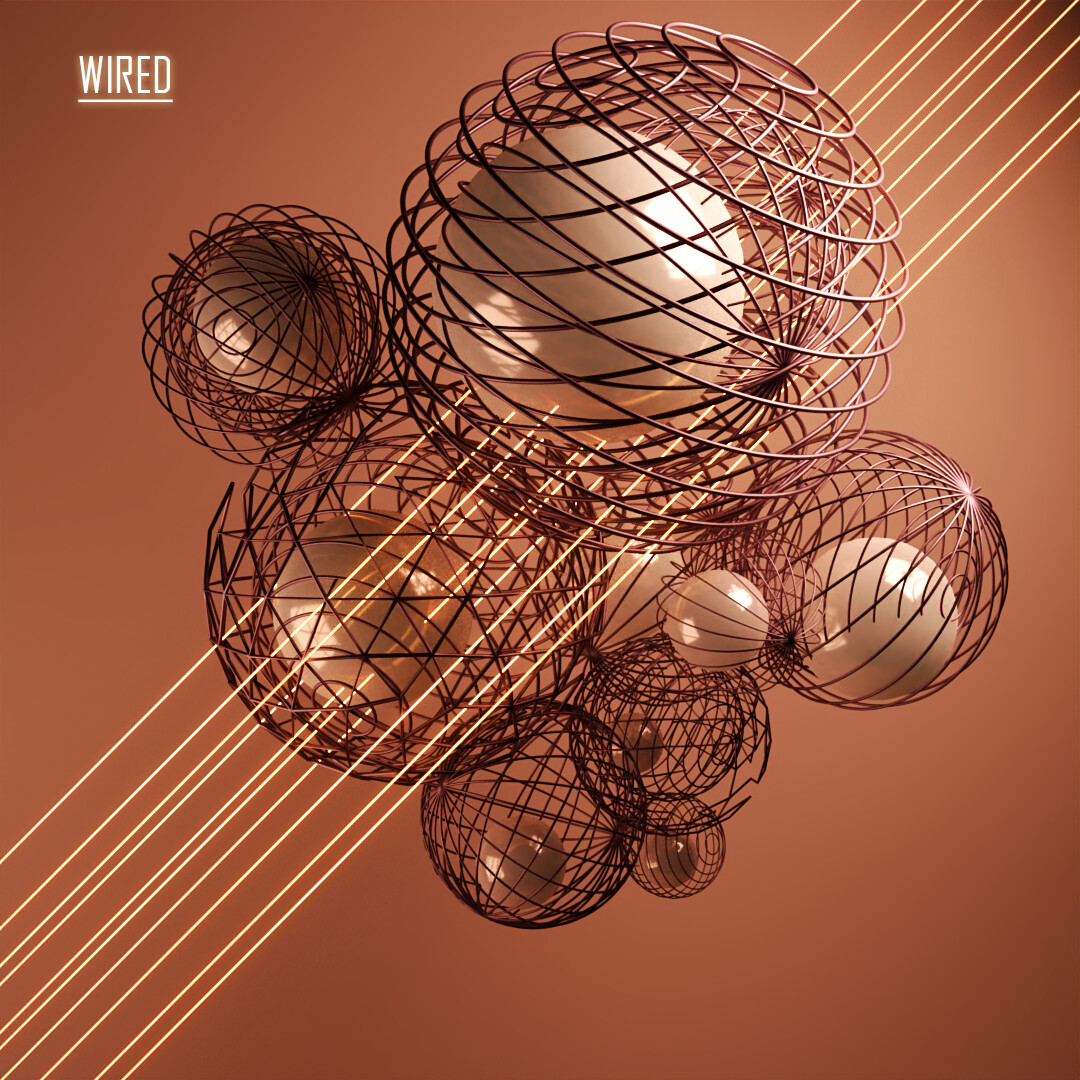 ArtStation - WIRED : Abstract wireframe art