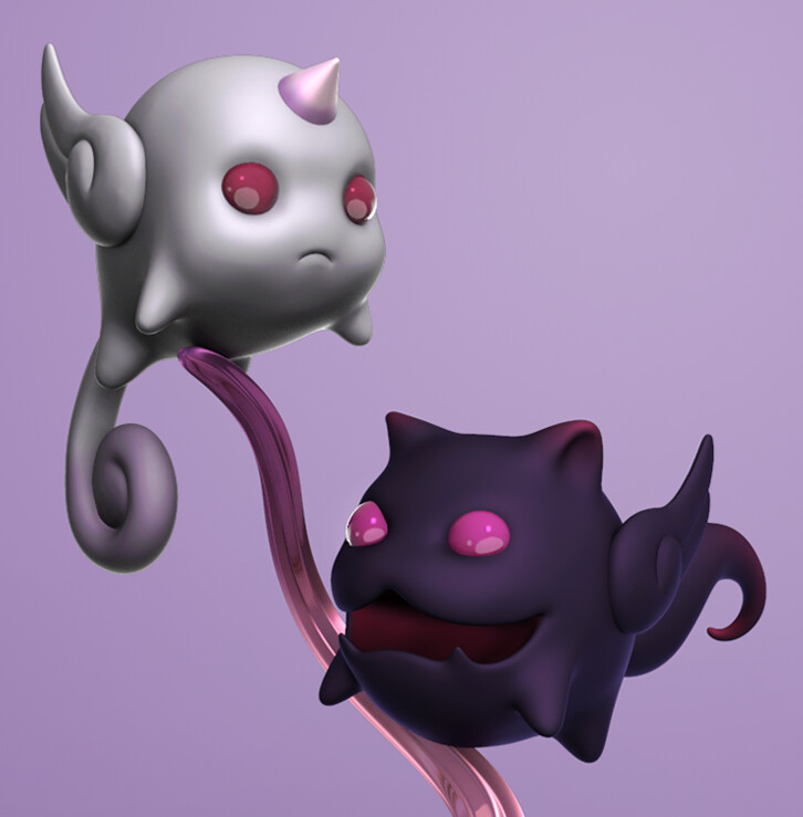 ArtStation - Shiro and Kuro from League of Legends (Star Guardian Universe)