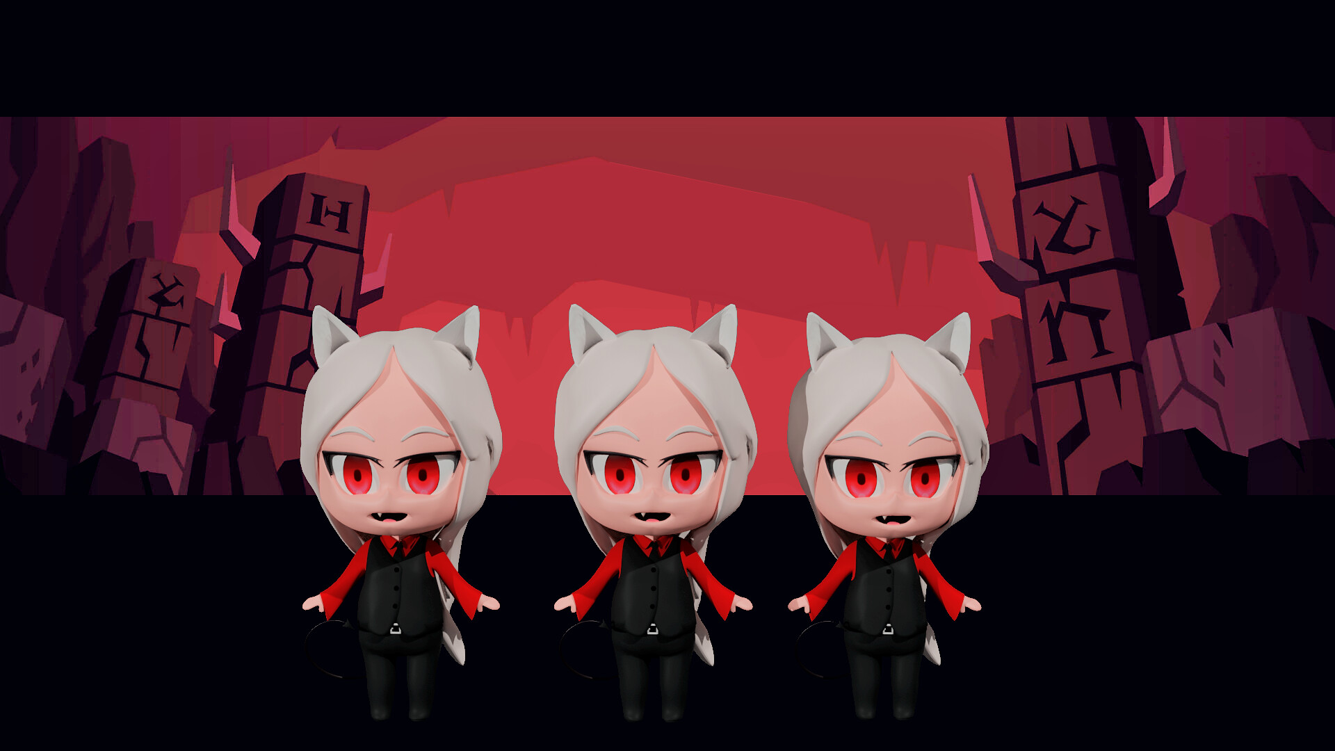 ArtStation - Helltaker Cerberus Chibi