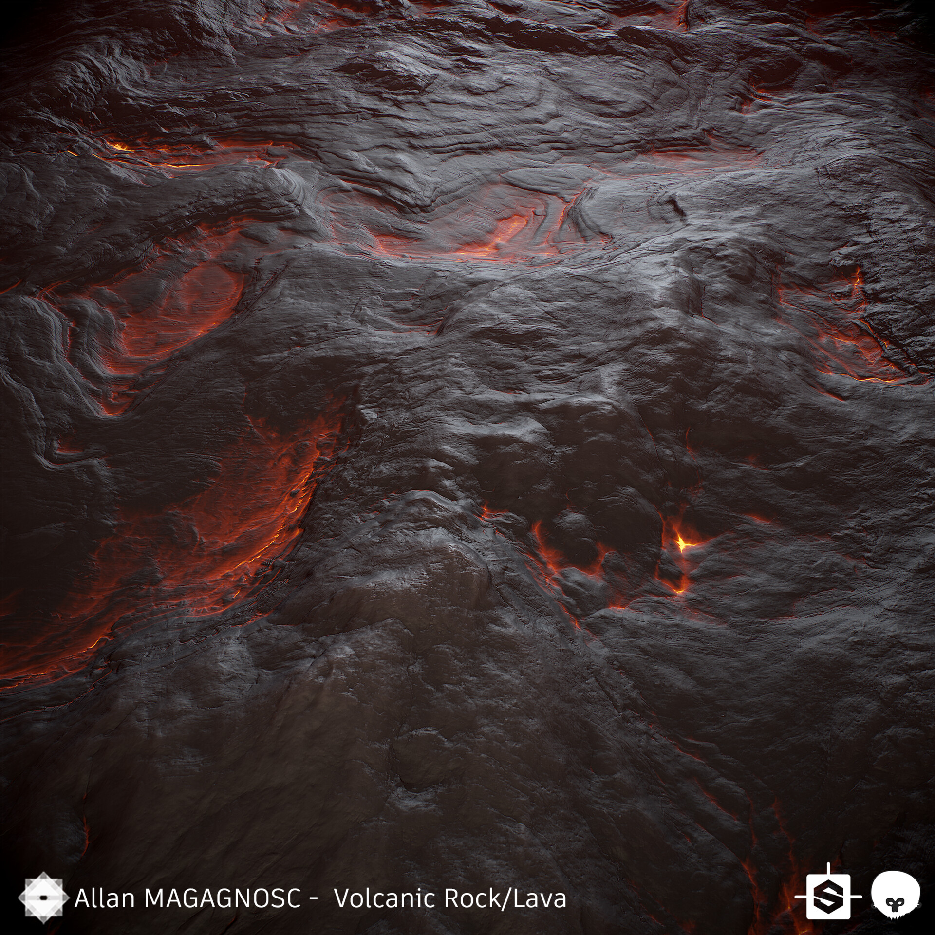 ArtStation - Volcanic Rock/Lava Study