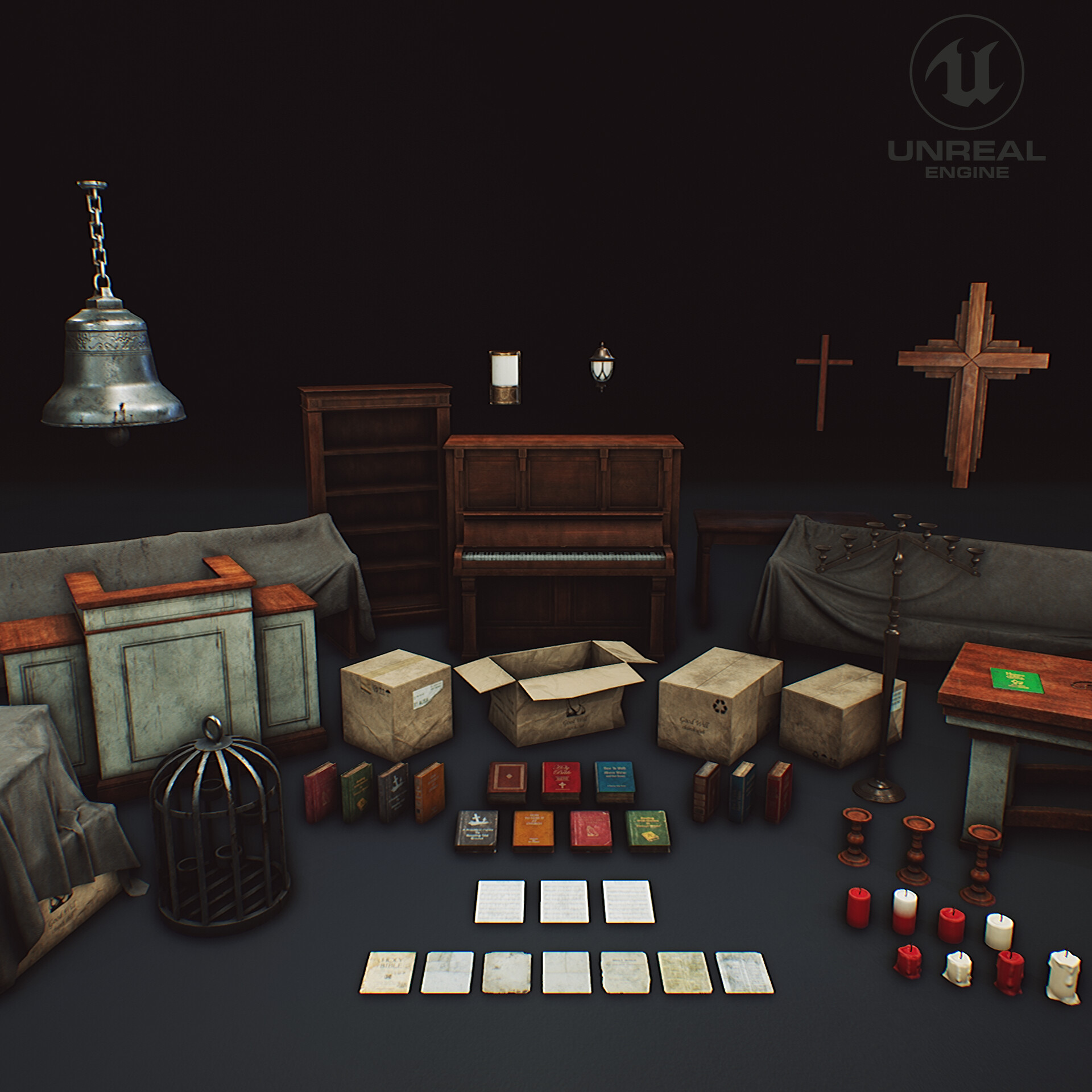 ArtStation - Church Prop Collection, Karan P.