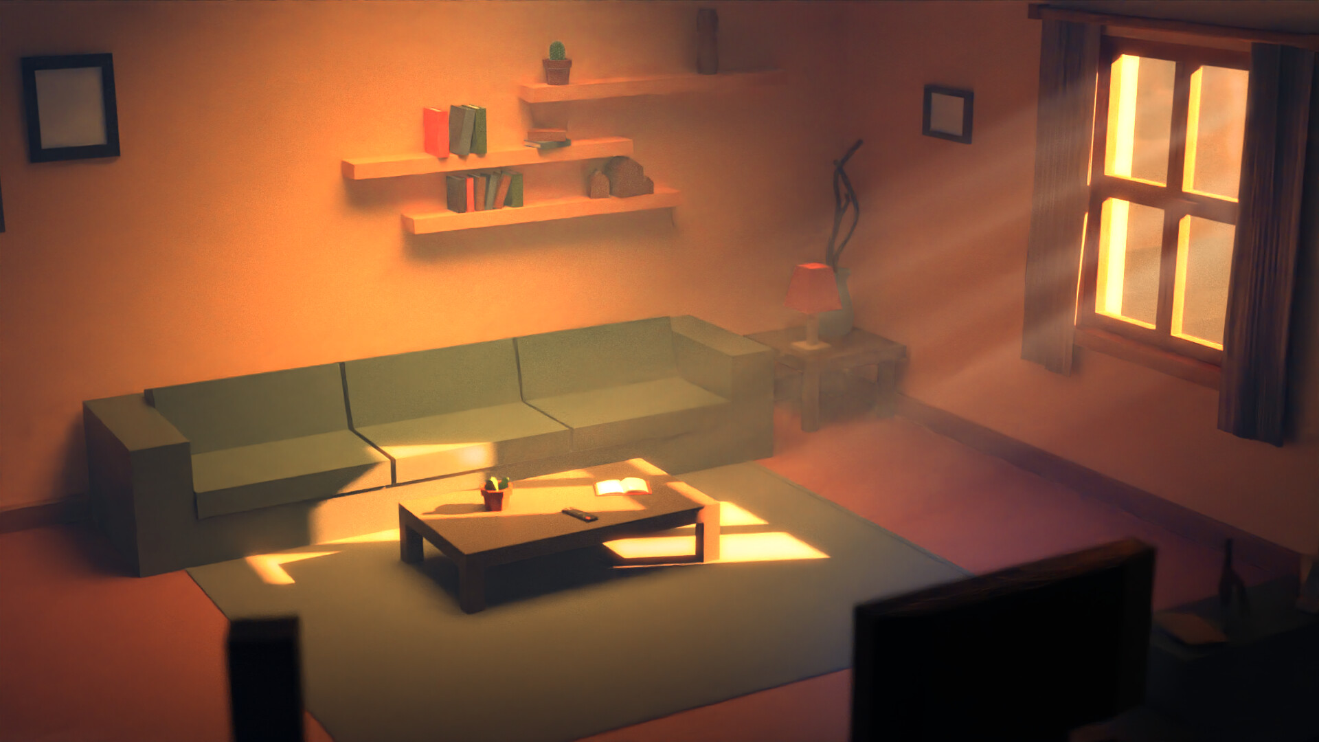 ArtStation - Low Poly living room