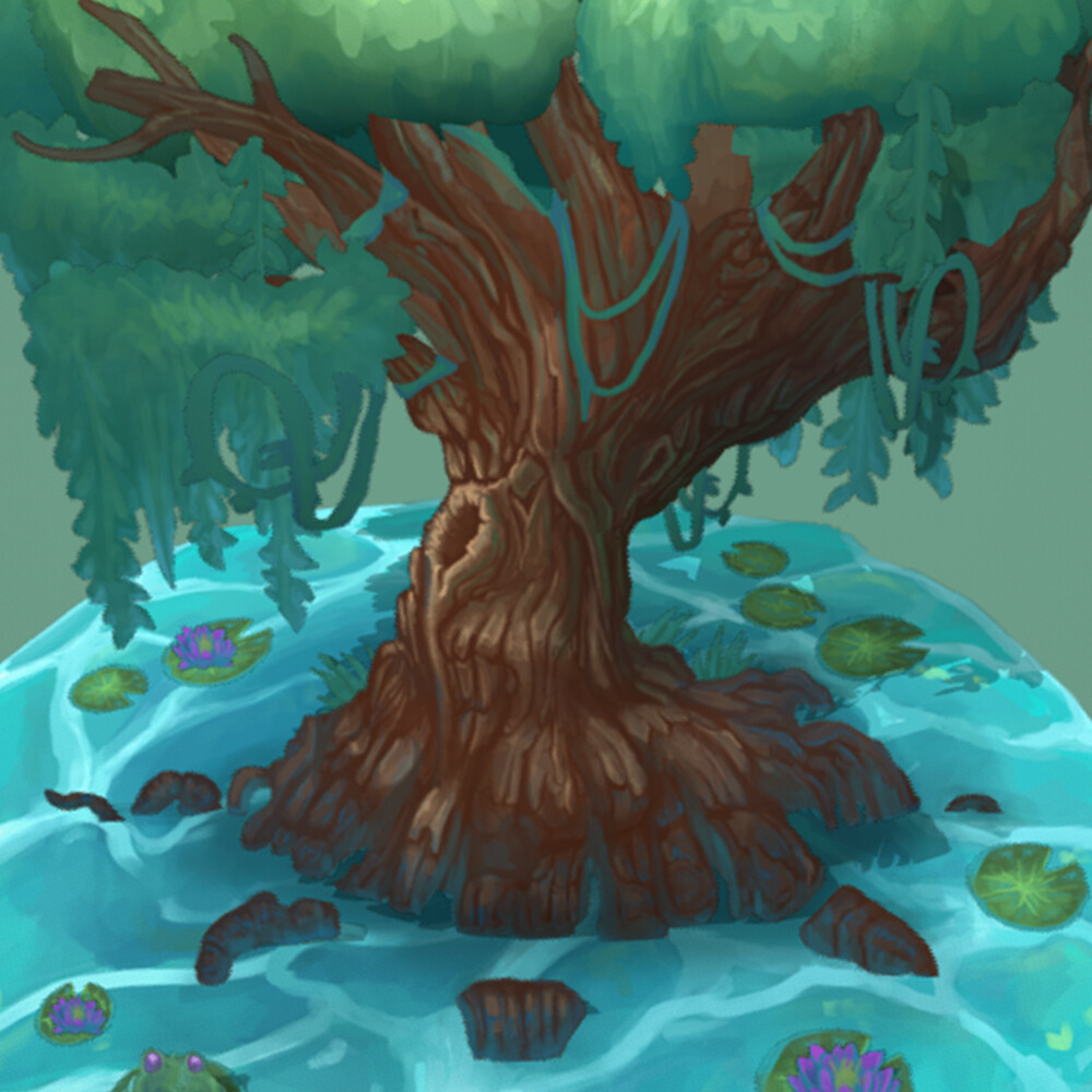 ArtStation - 2.5D Swamp Tree