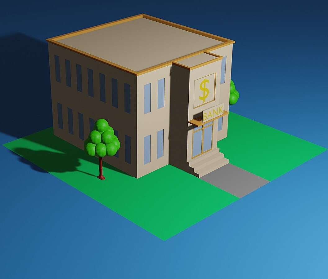 ArtStation - Low poly bank