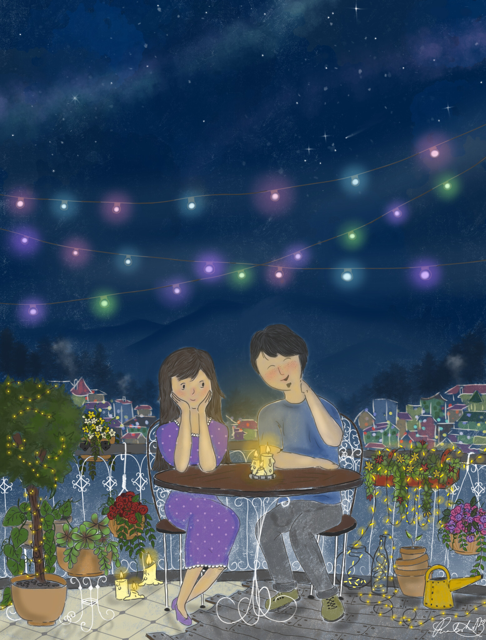 ArtStation - Date Night in Balcony