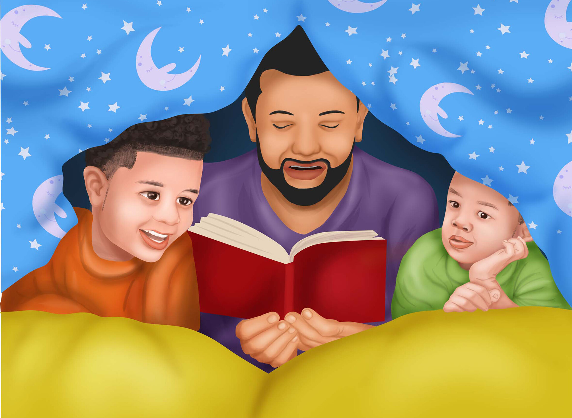 ArtStation - Super dad ( book Illustration)