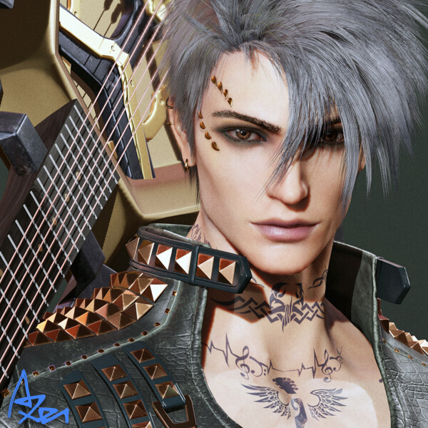 ArtStation - Guitarist to Destroys Fate - Elsid