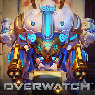 ArtStation - Overwatch League All-Stars - Celestial D.Va Mech & Weapon