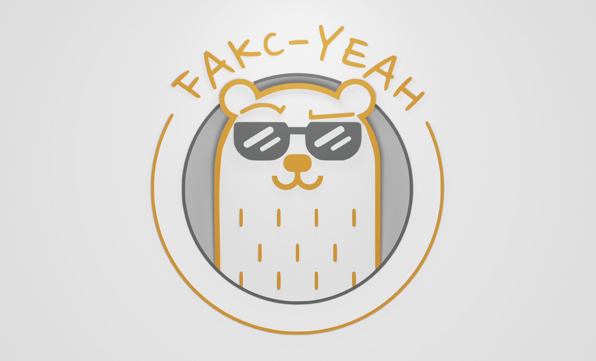 ArtStation - FAKC YEAH! - Restaurant Logo Render