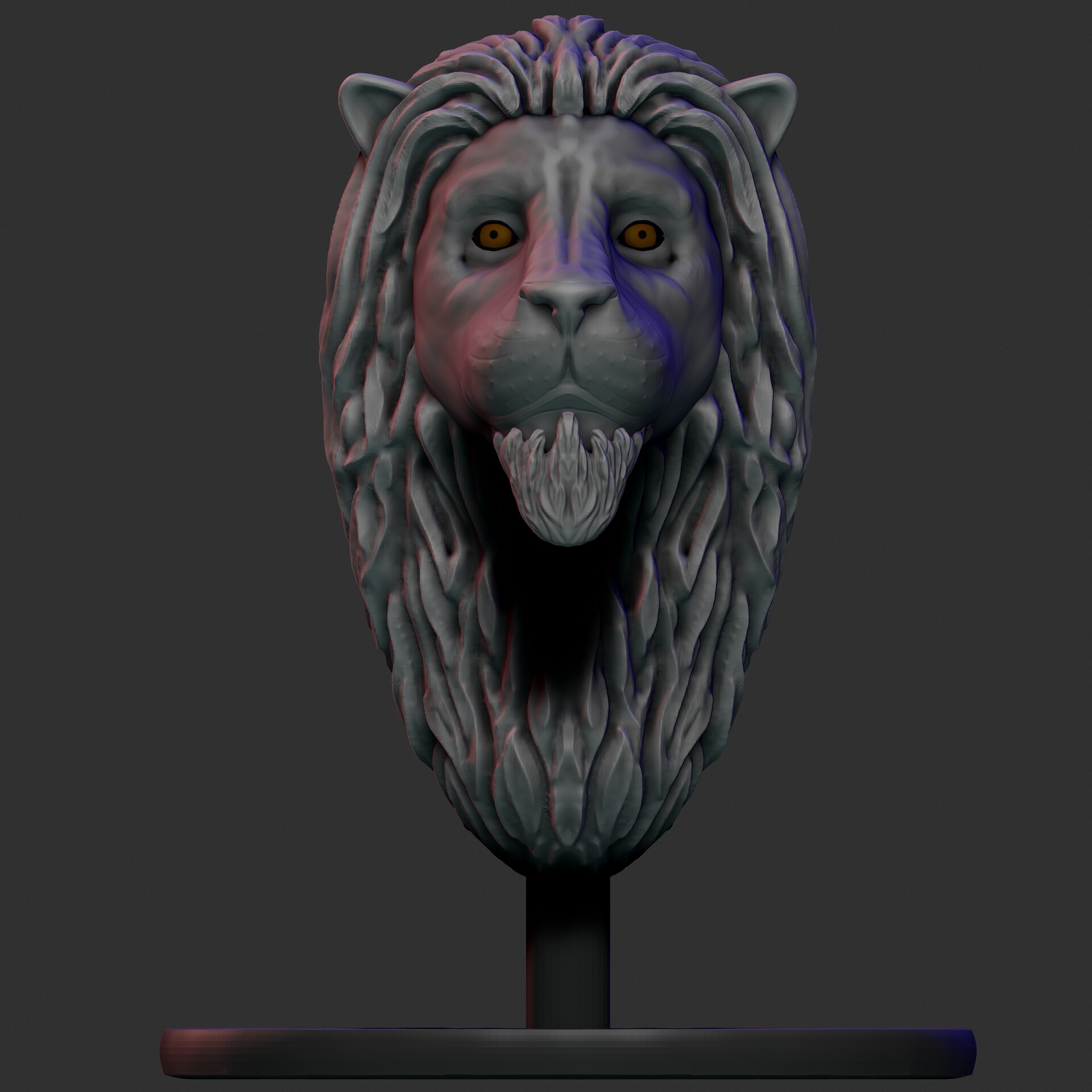 ArtStation - Lion Face Sculpt