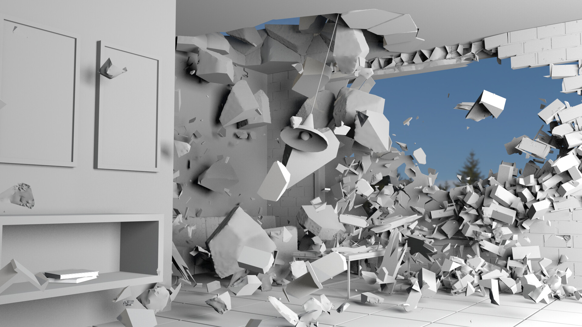 ArtStation - Houdini Room Destruction