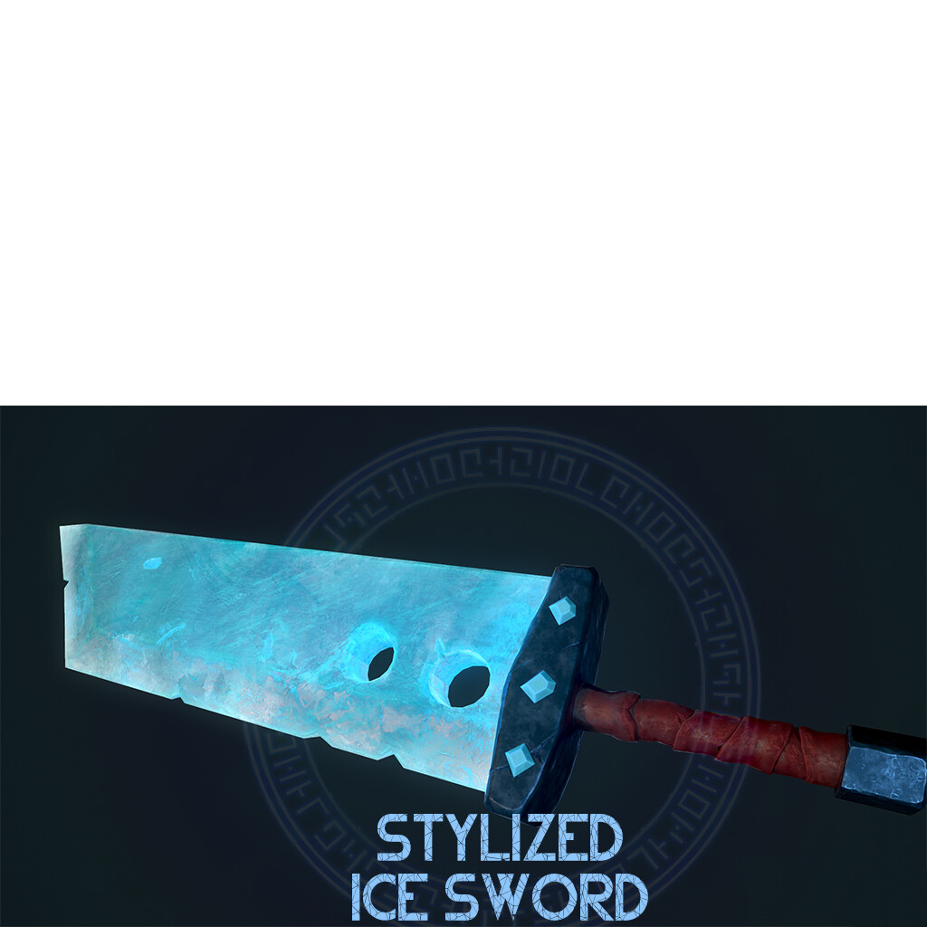 ArtStation - stylized ice sword