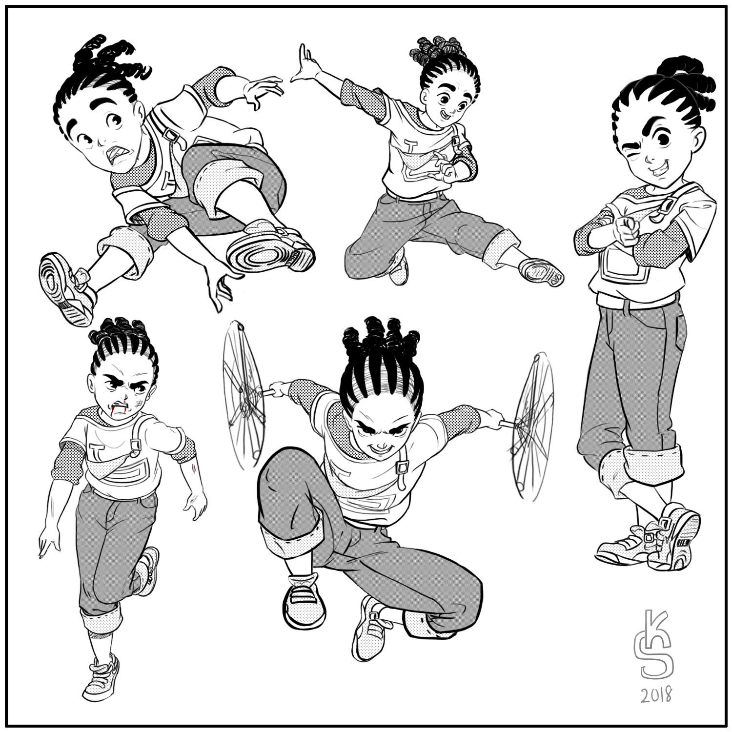 ArtStation - Character gestures and expression sheet