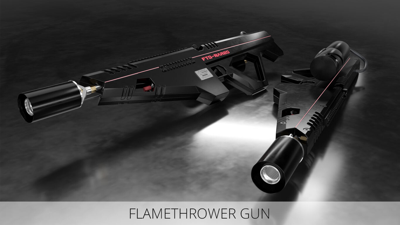 ArtStation - Flamethrower Gun - Cinema 4D + Octane