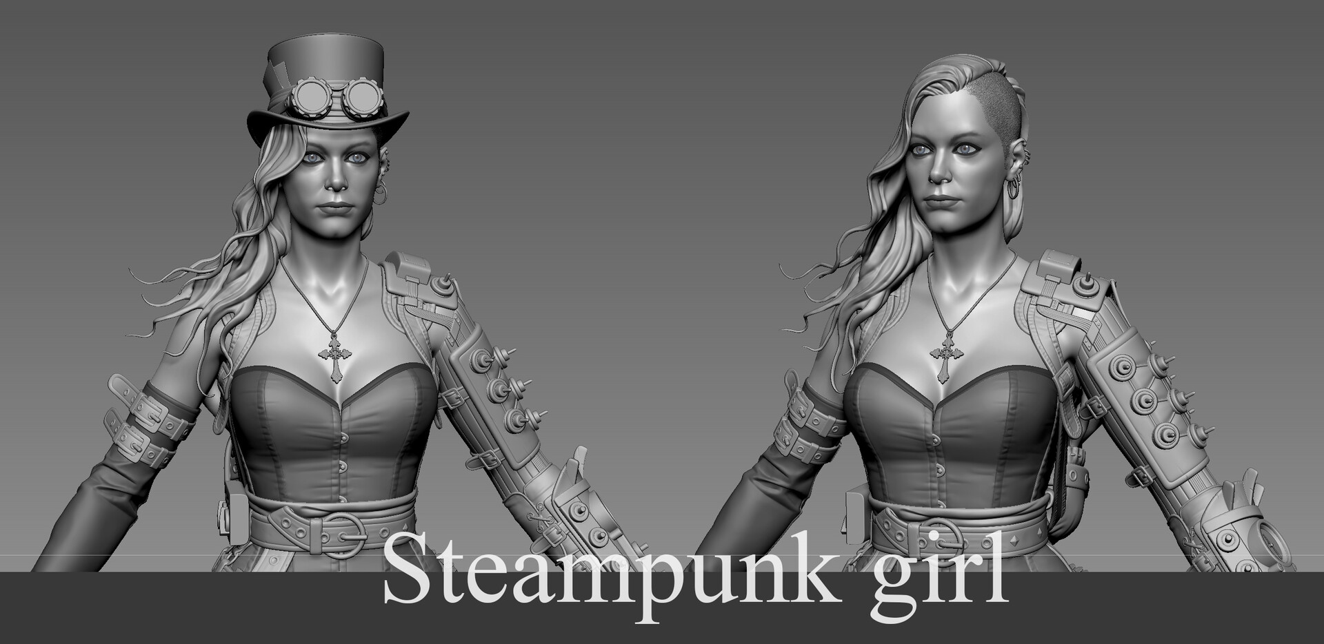 ArtStation - Merida - Steampunk girl (WIP)