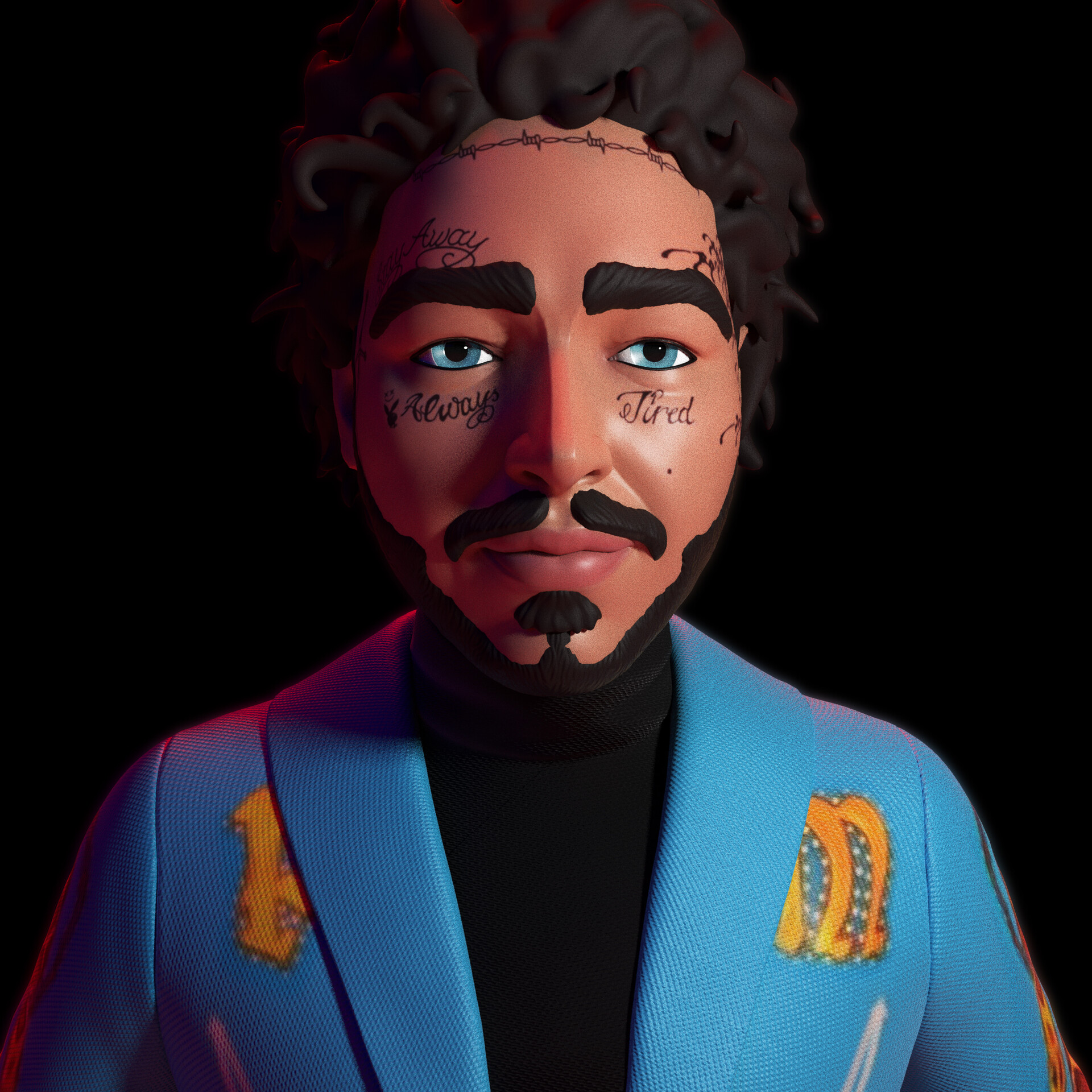 ArtStation - Post Malone stylized
