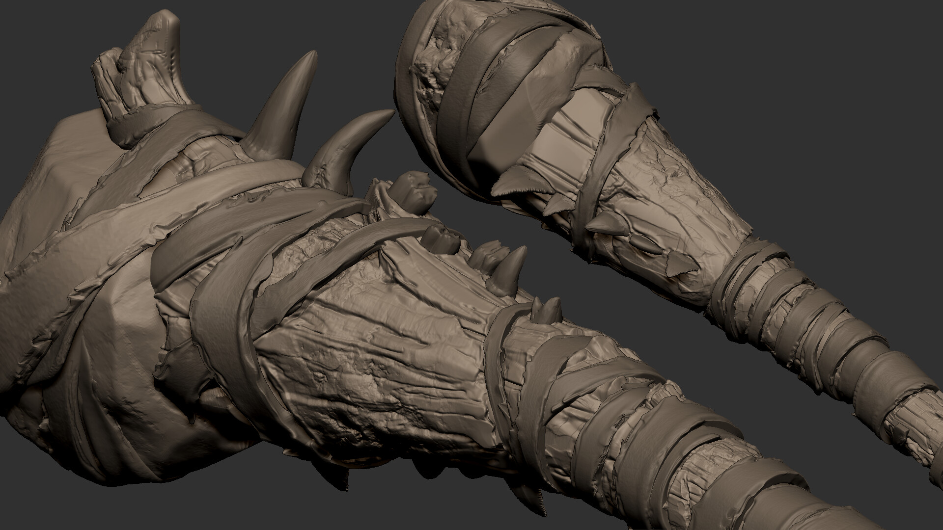 ArtStation - Old Wooden Club - Troll Weapon