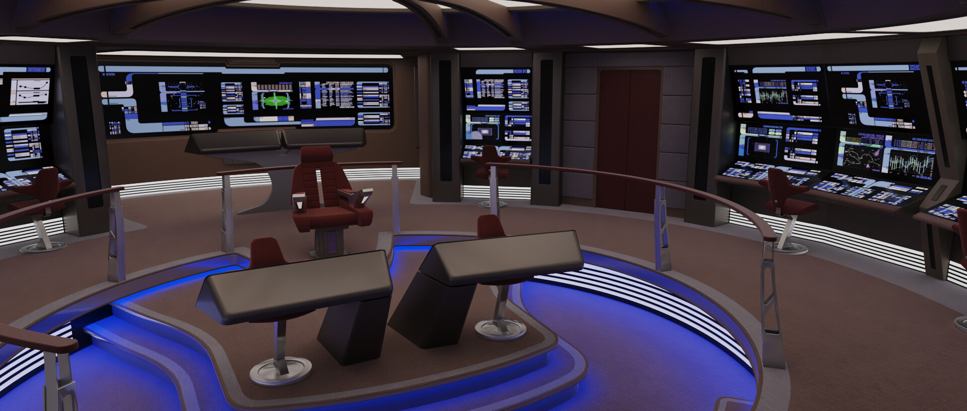 ArtStation - Star Trek TNG Constellation Class Bridge