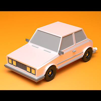 ArtStation - Stylized Low Poly Car 01
