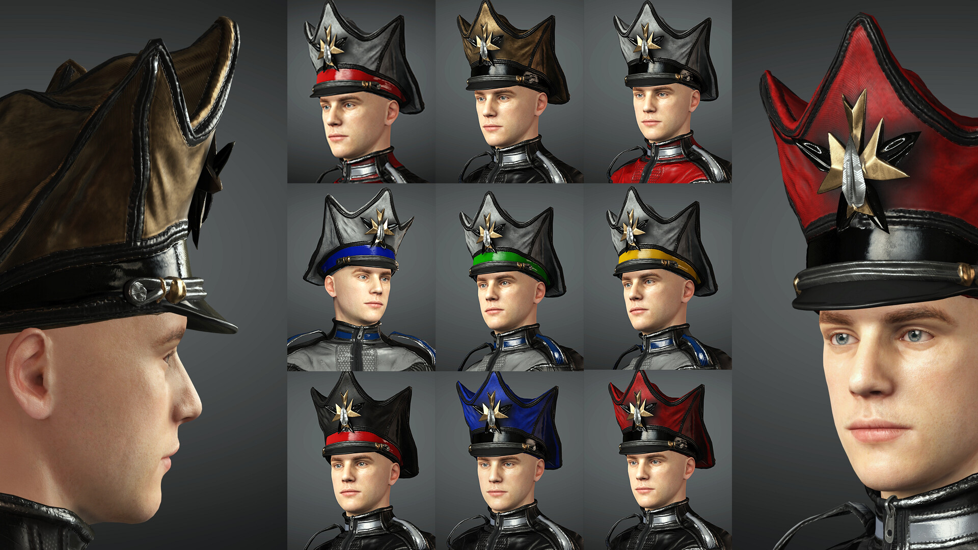 ArtStation - Imperial Space Hansa Hat Set for Character Creator