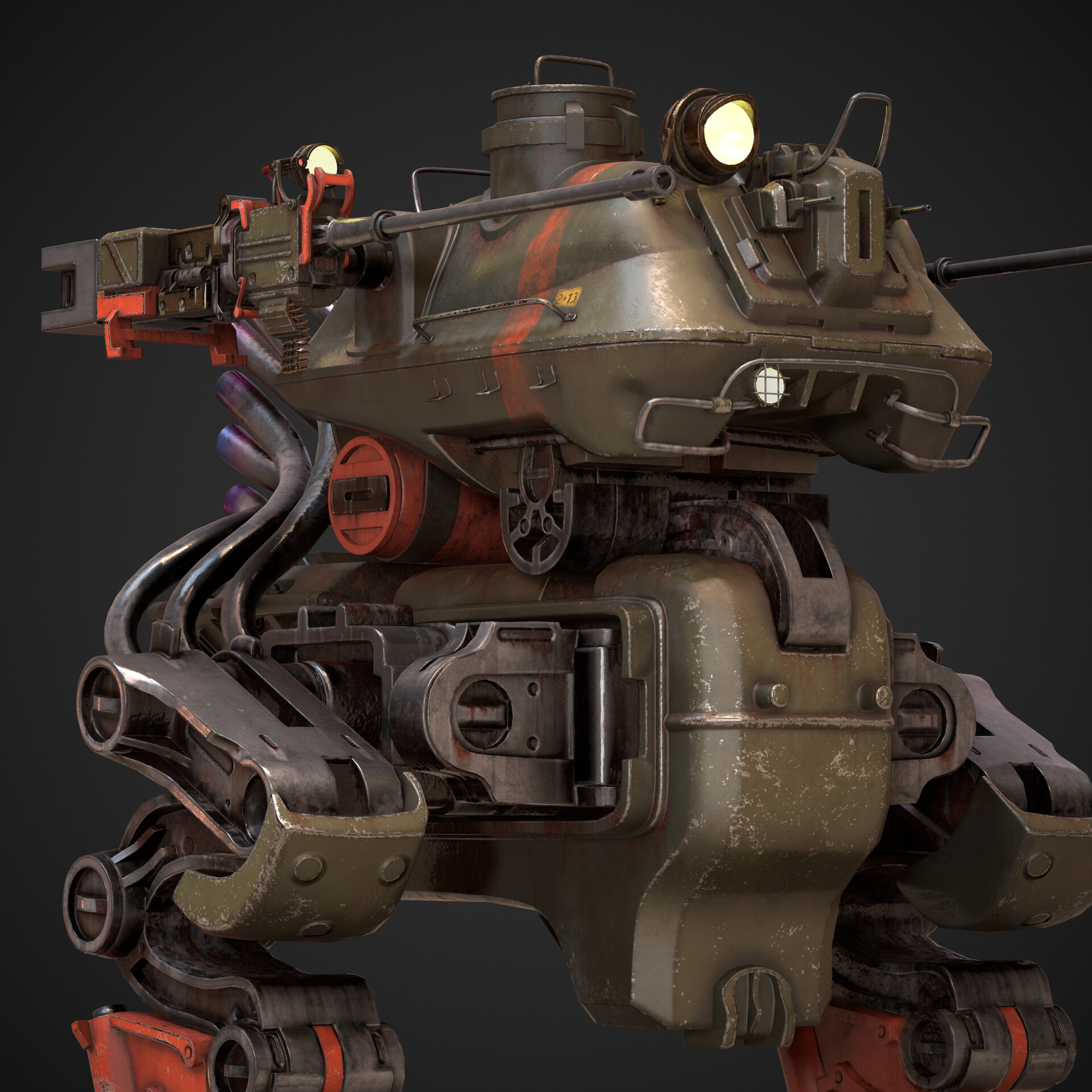 ArtStation - Kogut - retro battle mech