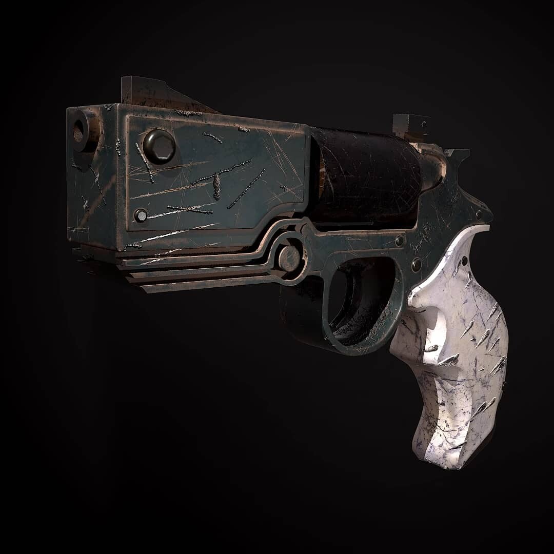 ArtStation - 3d prop Gun modeling