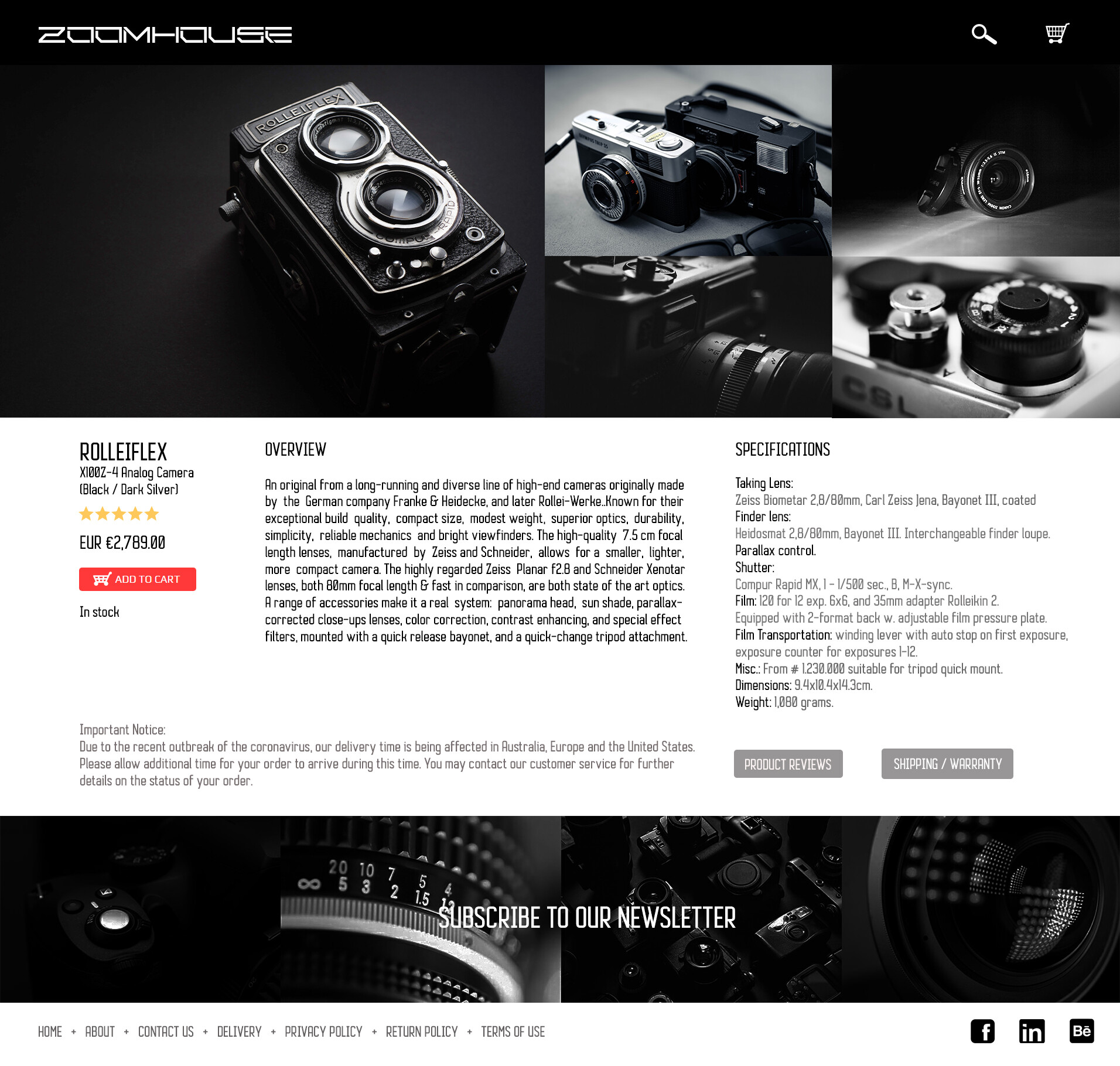 ArtStation - camera e-commerce store