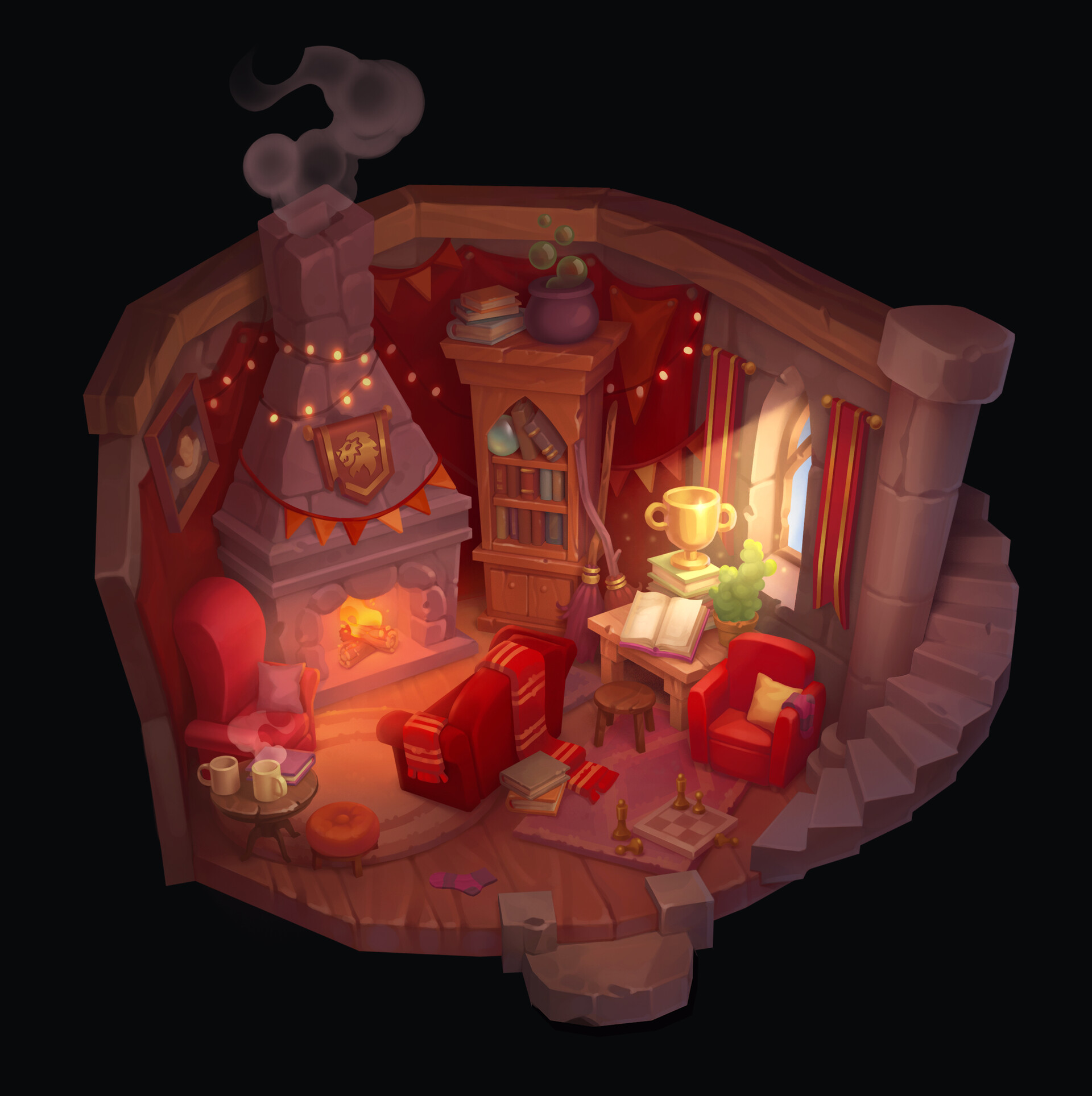 ArtStation - Gryffindor Common Room