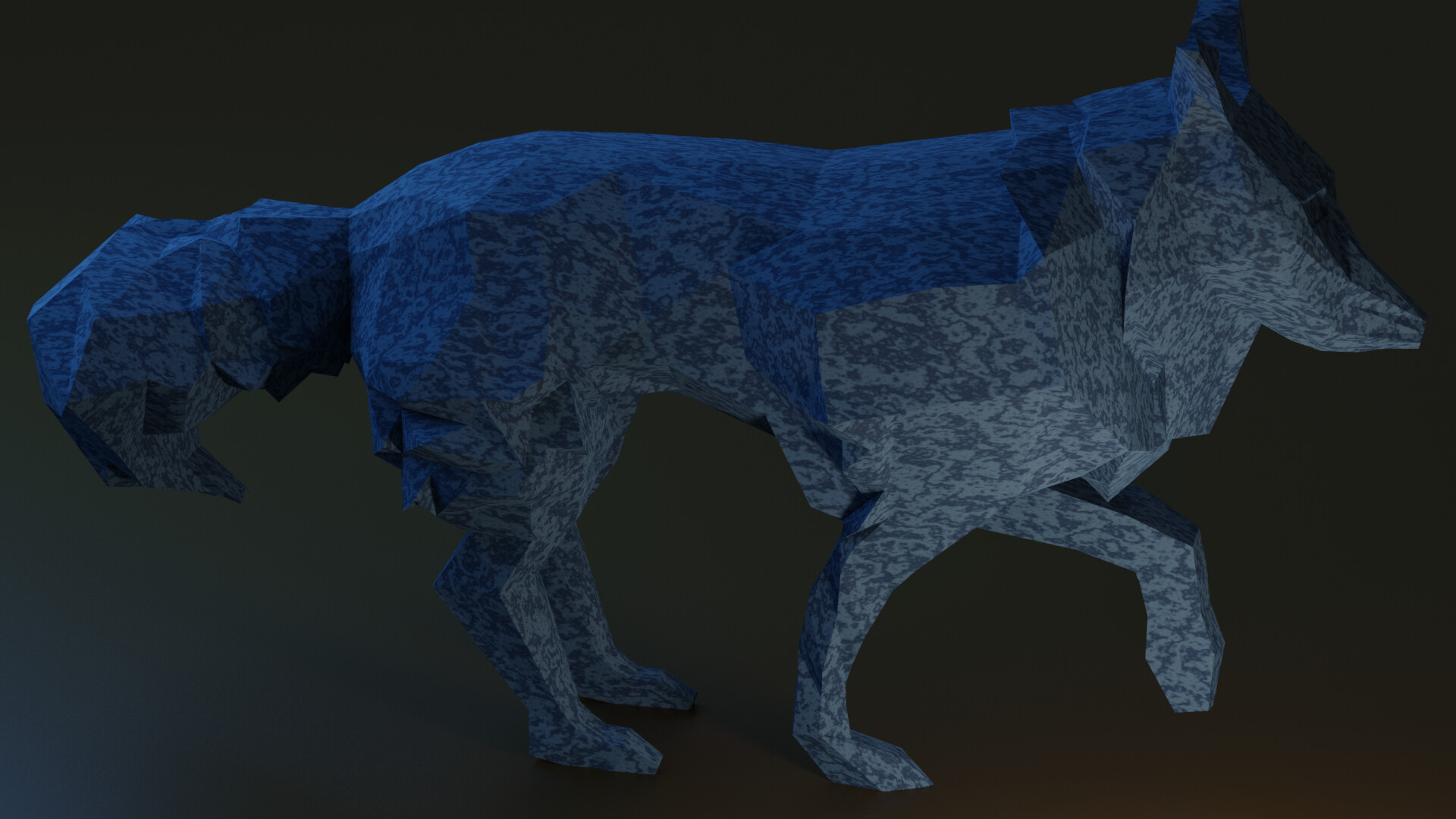 ArtStation - Low poly wolf