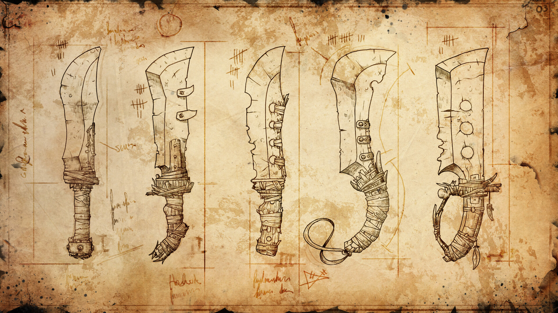 ArtStation - Fantasy blueprint and objects "Blanc-seing edition"