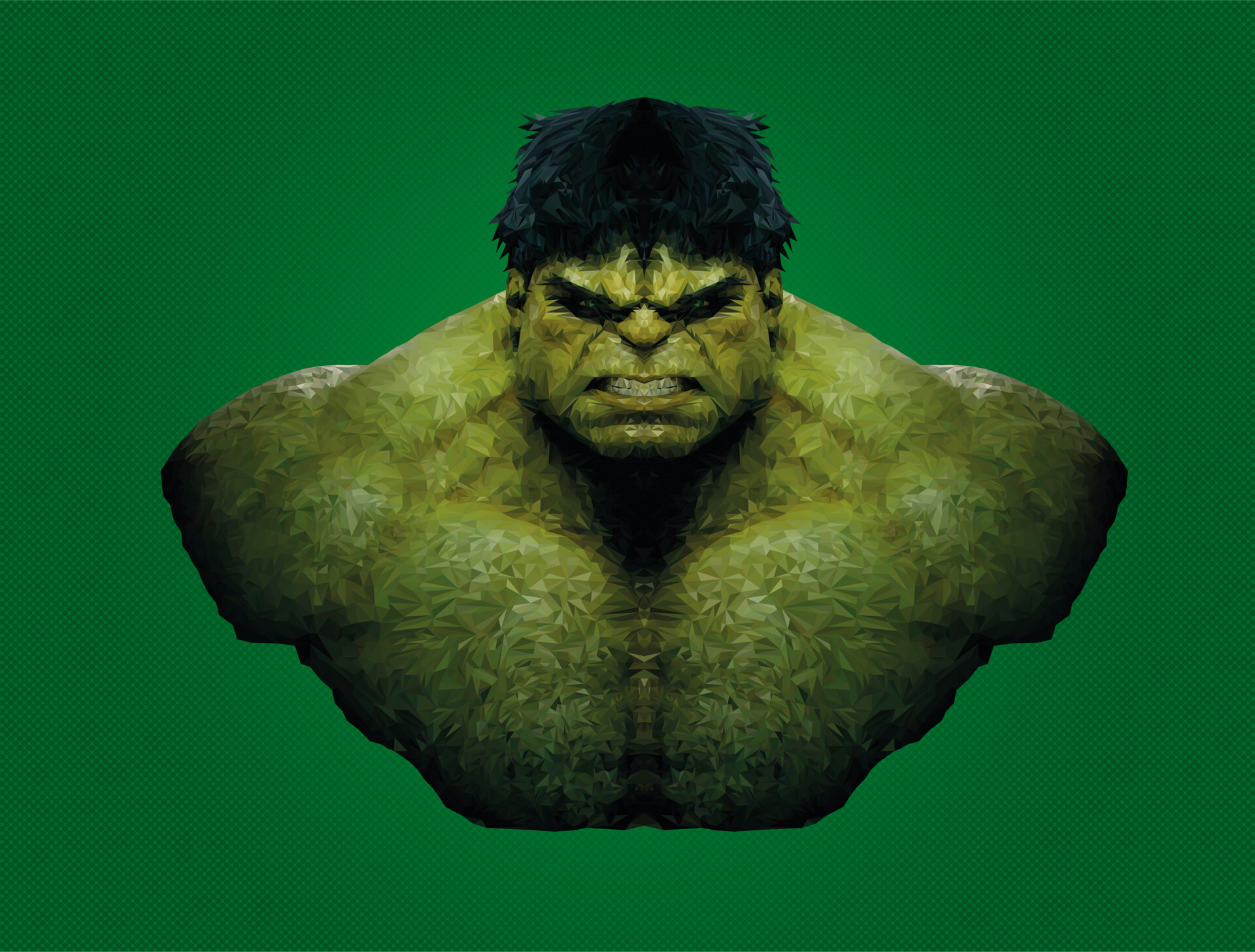 ArtStation - Lowpoly Portrait Hulk