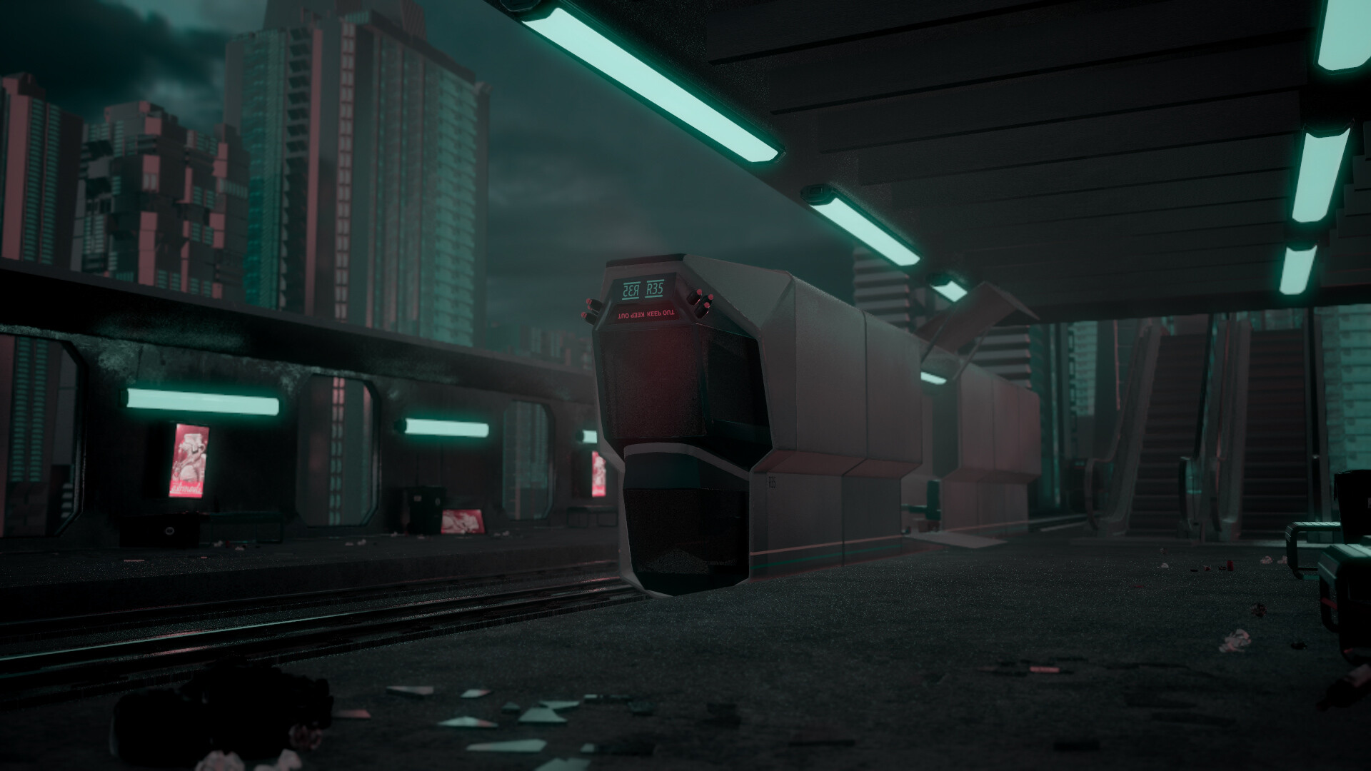 ArtStation - Cyberpunk Train Station