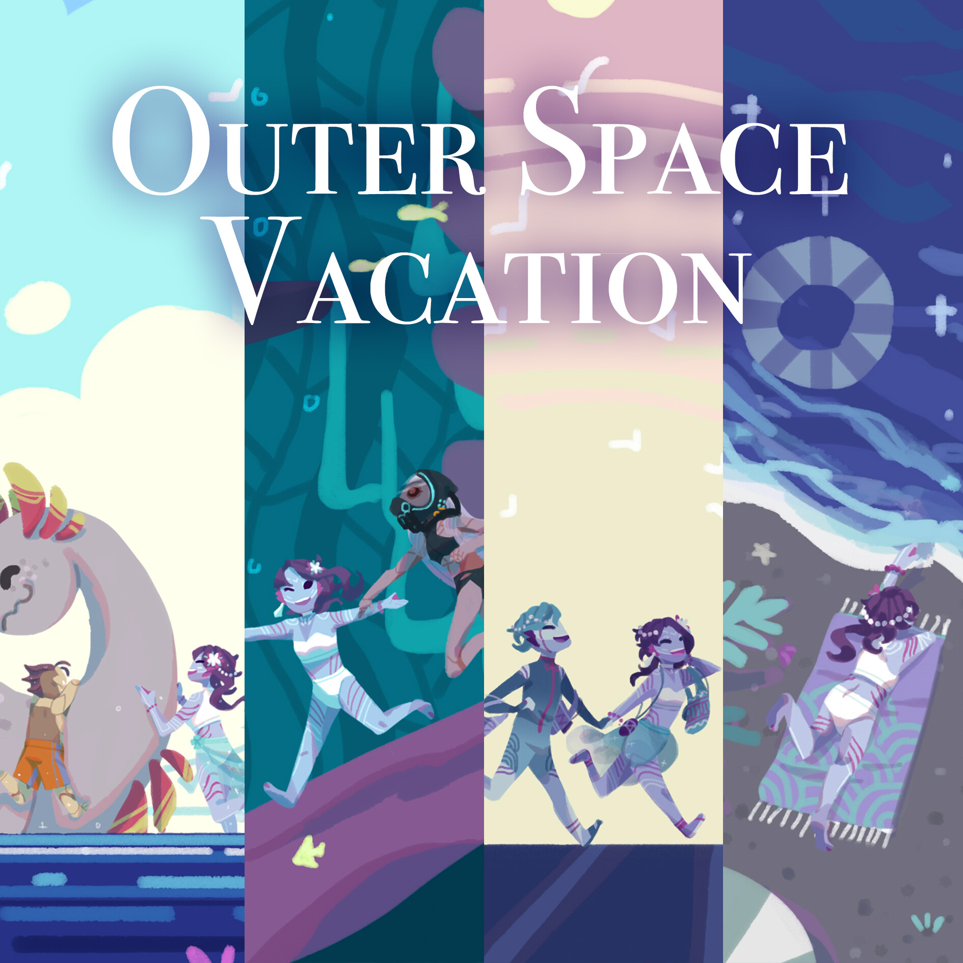 ArtStation - Outer Space Beach Vacation