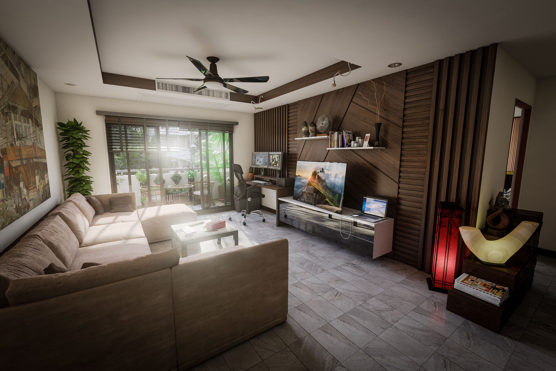 ArtStation - ArchViz Phasuk Tower Condominium | 2020