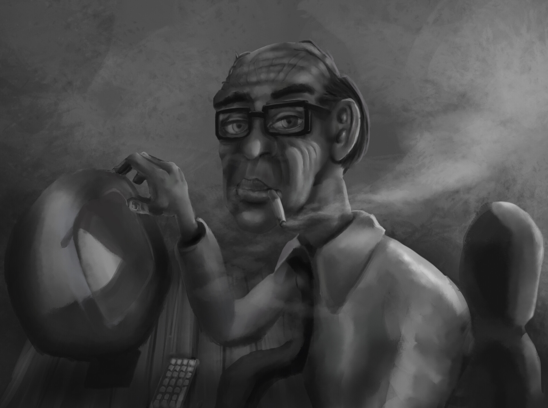 ArtStation - Portrait 13 IT guy رجل تكنولوجيا المعلومات