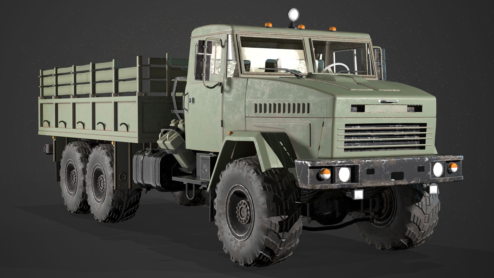 ArtStation - kraz - 6322 truck (green)
