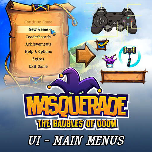 ArtStation - Masquerade: The Baubles of Doom - UI - Main Menus