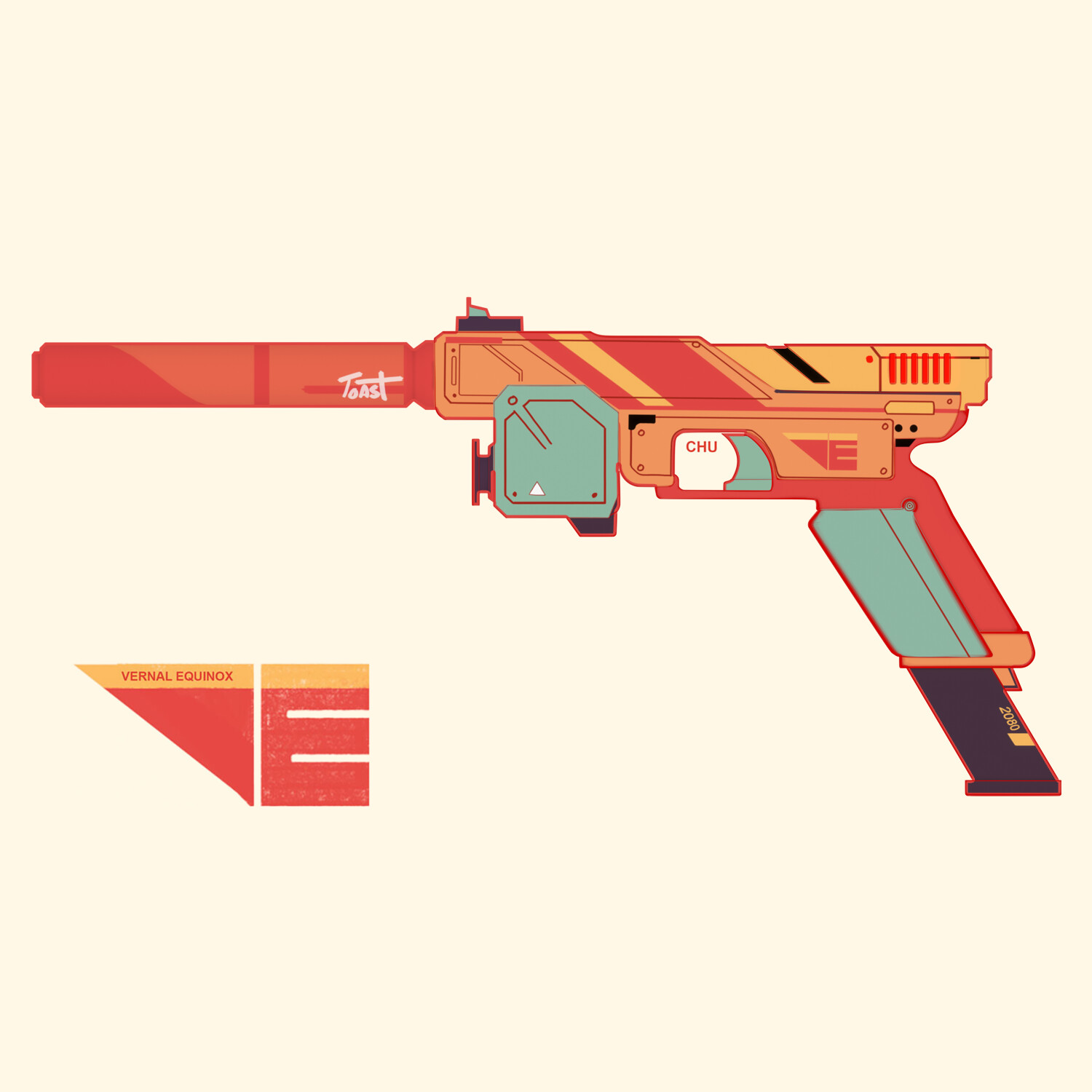ArtStation - Stylized scy-fi gun