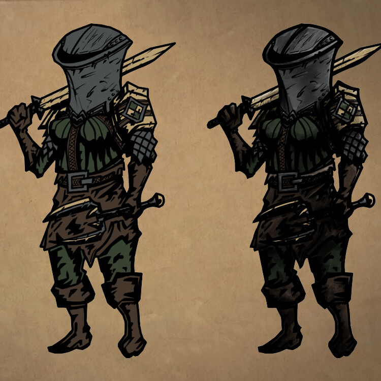 ArtStation - Darkest Dungeon Style Character - Warrior (Step-by-Step)