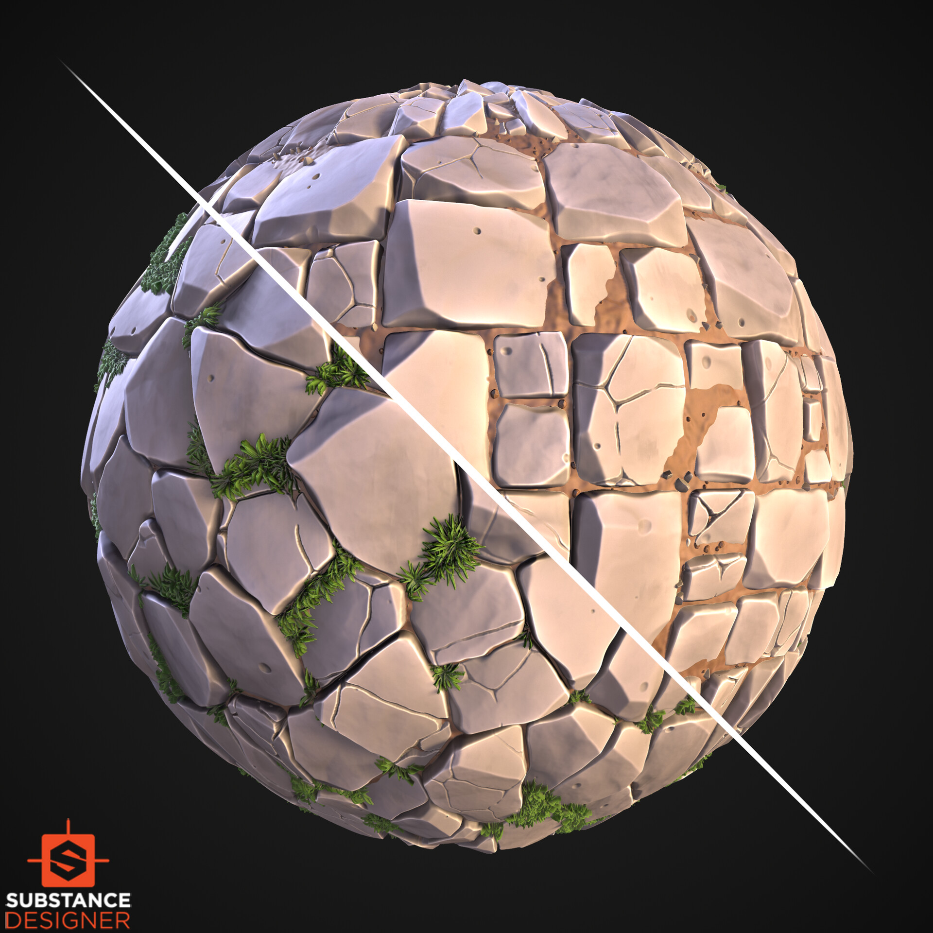 ArtStation - Stylized Stone Path Substance- Updated