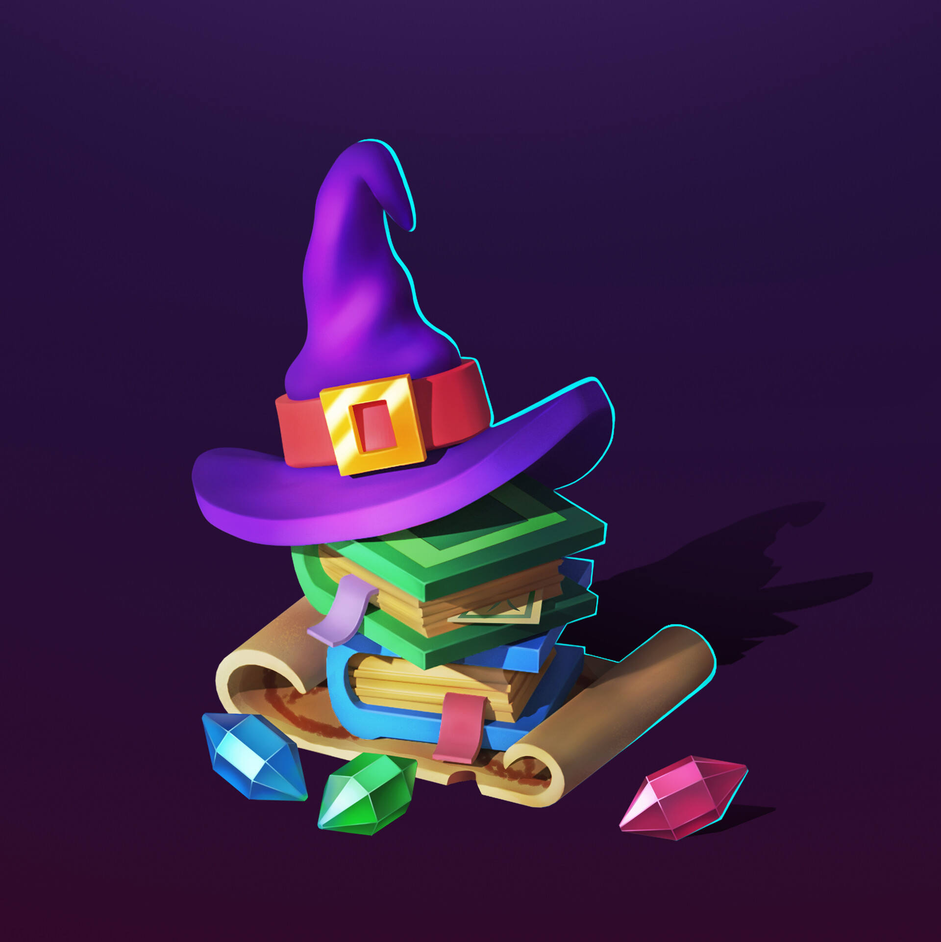 ArtStation - Set of young witches, props