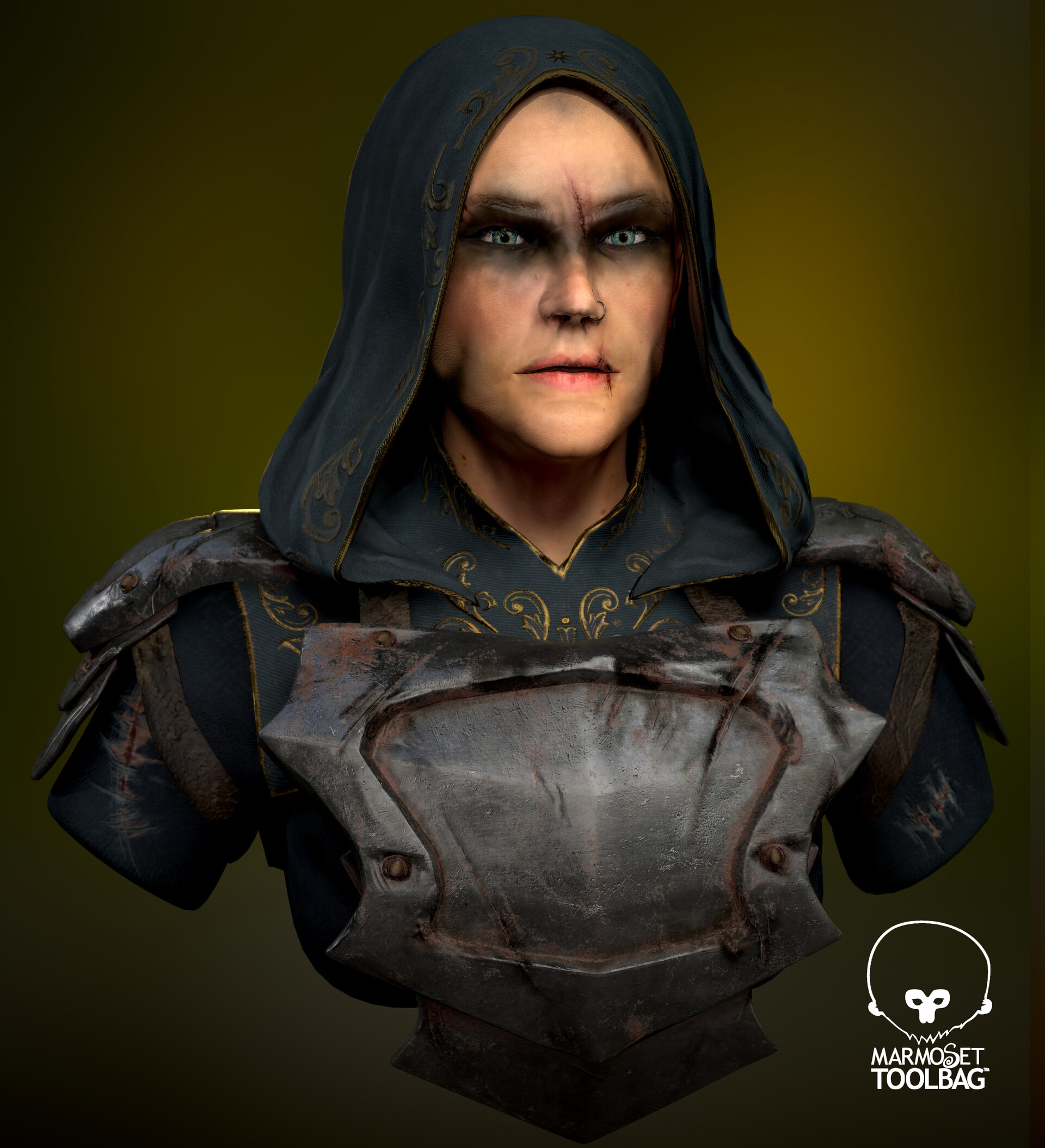 ArtStation - Assassin Sculpt Head/Bust Study