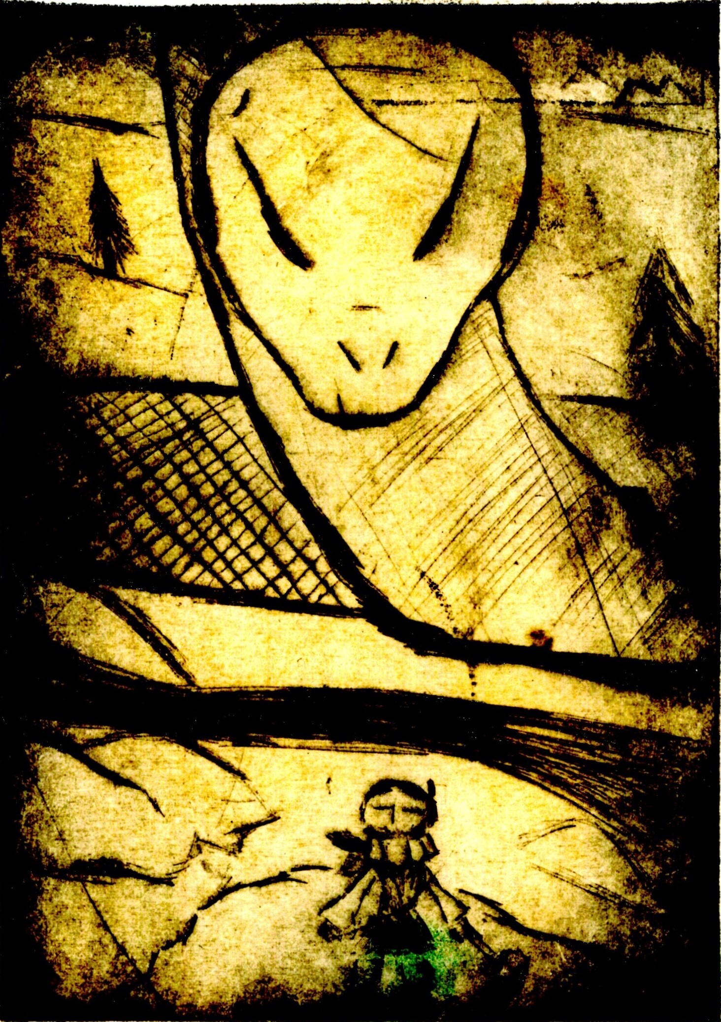 ArtStation - Wanderer V.S. World Serpent