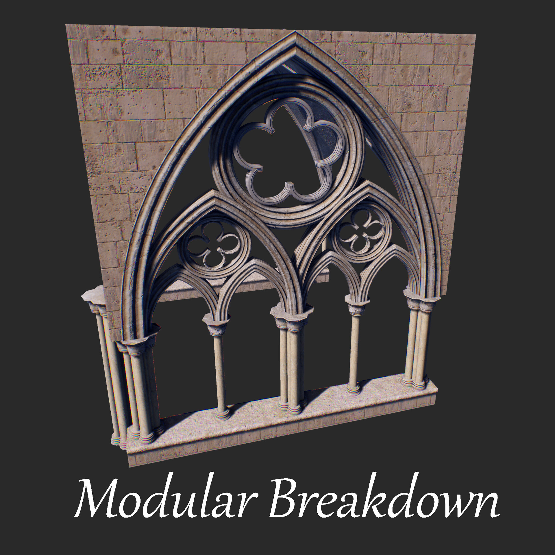 ArtStation - Gothic Cloister - Modular Assets
